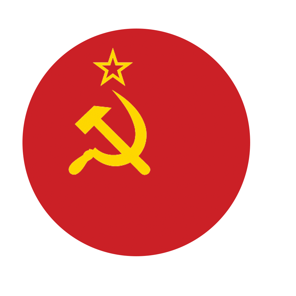 3.5 Round Custom USSR Flag Roundel Combat Label - Combat Miniatures