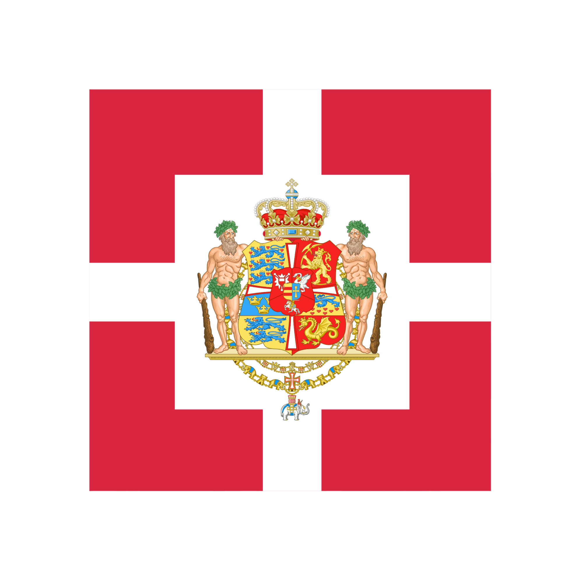 Acrylic Napoleonic Flag of Denmark Token (x10) - Combat Miniatures