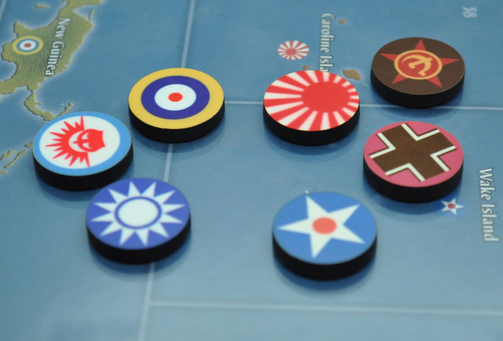 Axis & Allies Global War 1940 19mm Round Glossy Hardboard Markers (Set ...