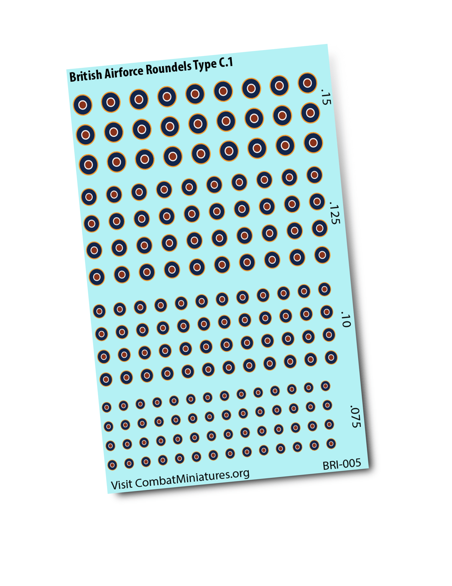 British Airforce Roundel Type C.1 Water Slide Decals - Combat Miniatures