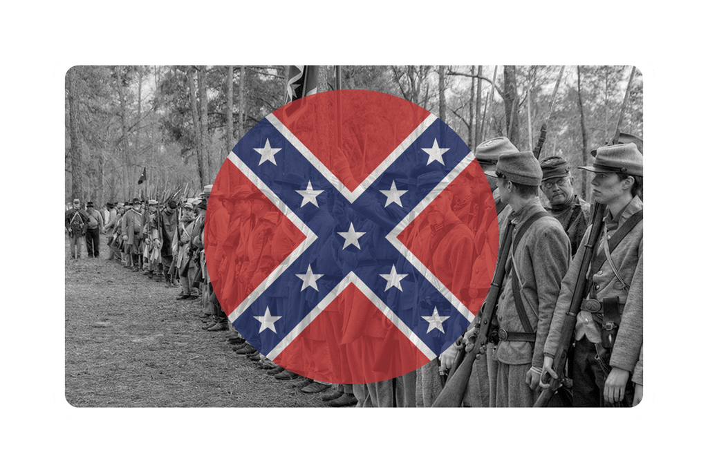 Confederate States of America Flag Roundel Combat Label (3.3"x5.6 ...