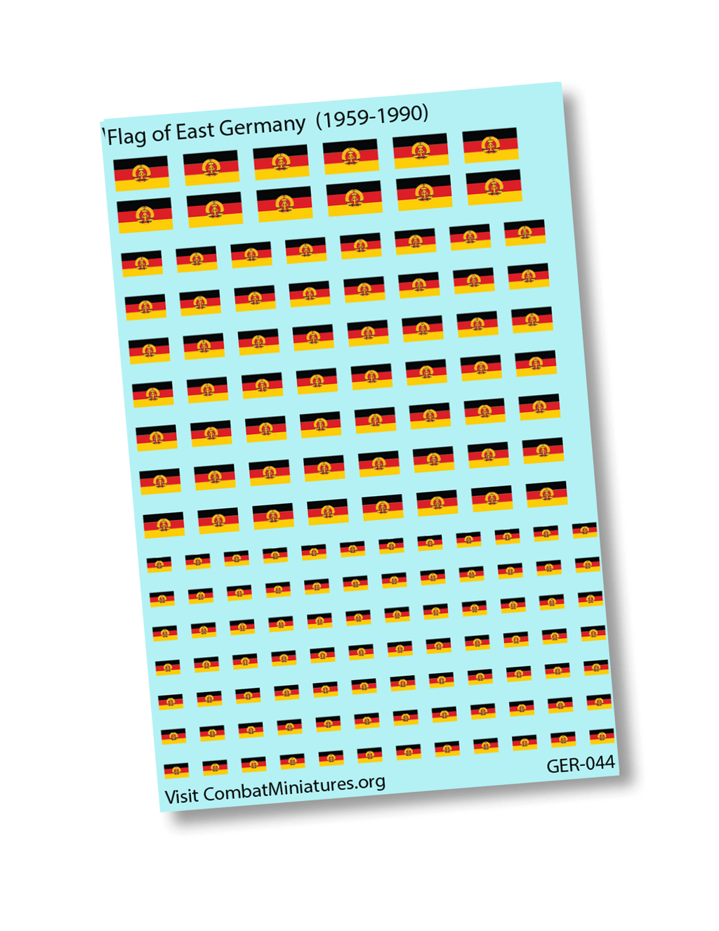Flag of East Germany (1956-1990) Water Slide Decals – Combat Miniatures