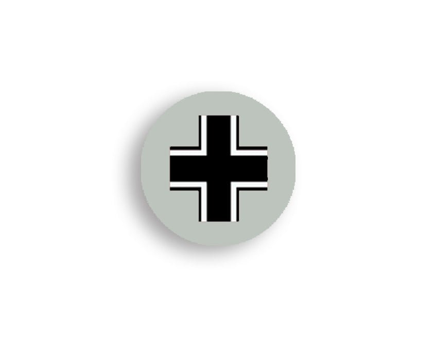 Gray German Balkan Cross Flag Roundel Marker Set x10 – Combat Miniatures