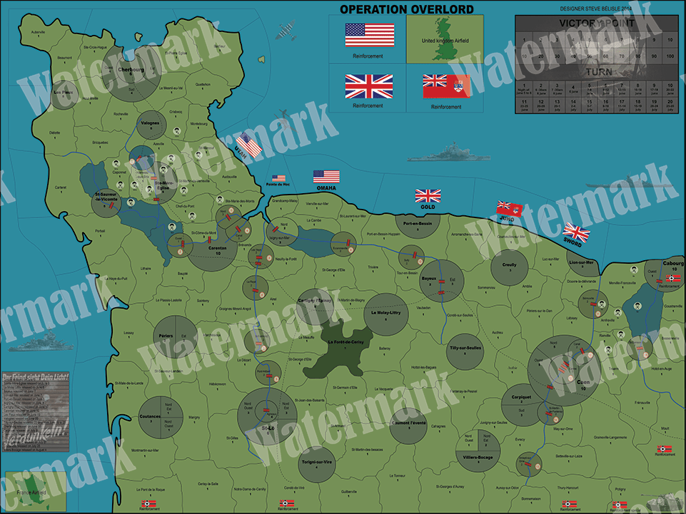 Operation Overlord (Map Only) - Combat Miniatures