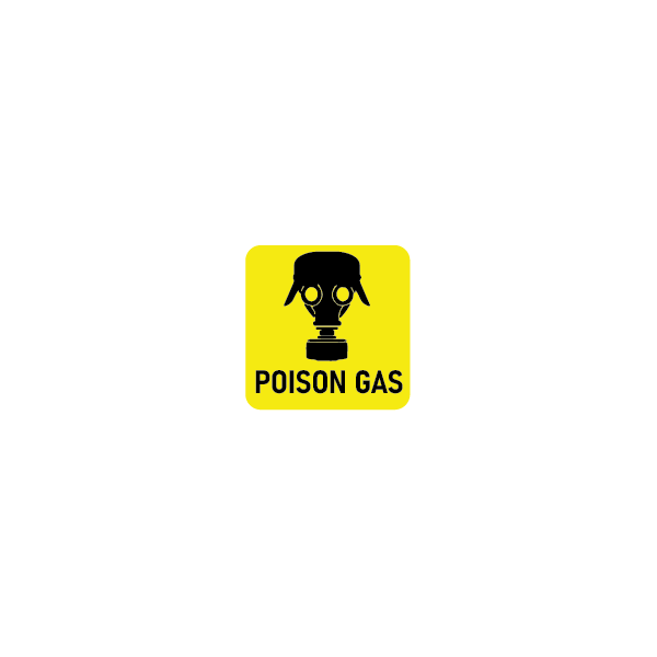 Poison Gas Designation Square Acrylic Marker (x5) - Combat Miniatures