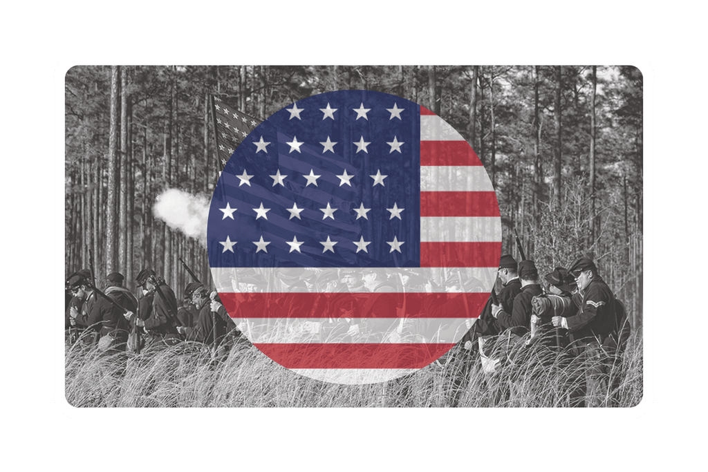 United States of America Flag Roundel Combat Label 1861 (3.3"x5.6 ...