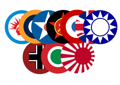 10pc Axis & Allies Global 1940 Roundel Production Tray Set – Combat ...
