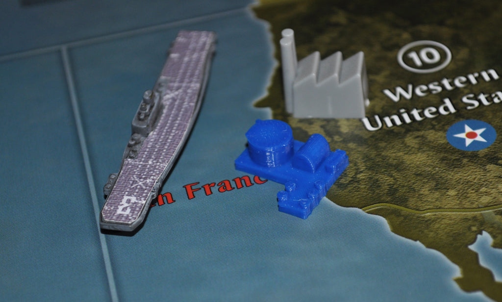 10pc 3D Printed Naval Base in Blue Set – Combat Miniatures