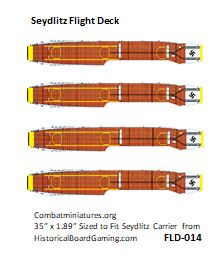 Custom Seydlitz Class Flight Deck (x4) - Combat Miniatures