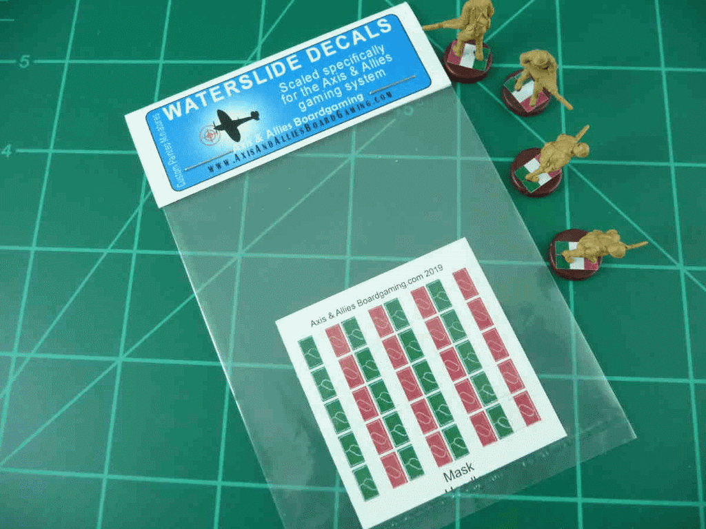 Axis & Allies Italian Flag Infantry Base Water Slide Decals - Combat ...