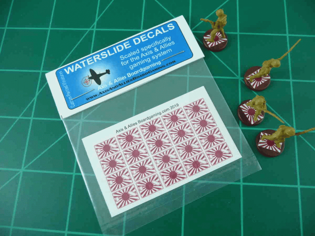 Axis & Allies Japanese Army Flag Infantry Base Water Slide Decal ...