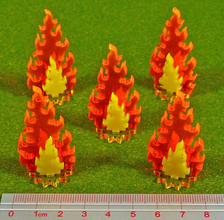 Litko Inferno Markers, Medium (x5) - Combat Miniatures