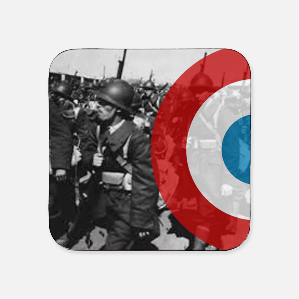 WW2 French Coaster with Axis & Allies Roundel (x1) - Combat Miniatures